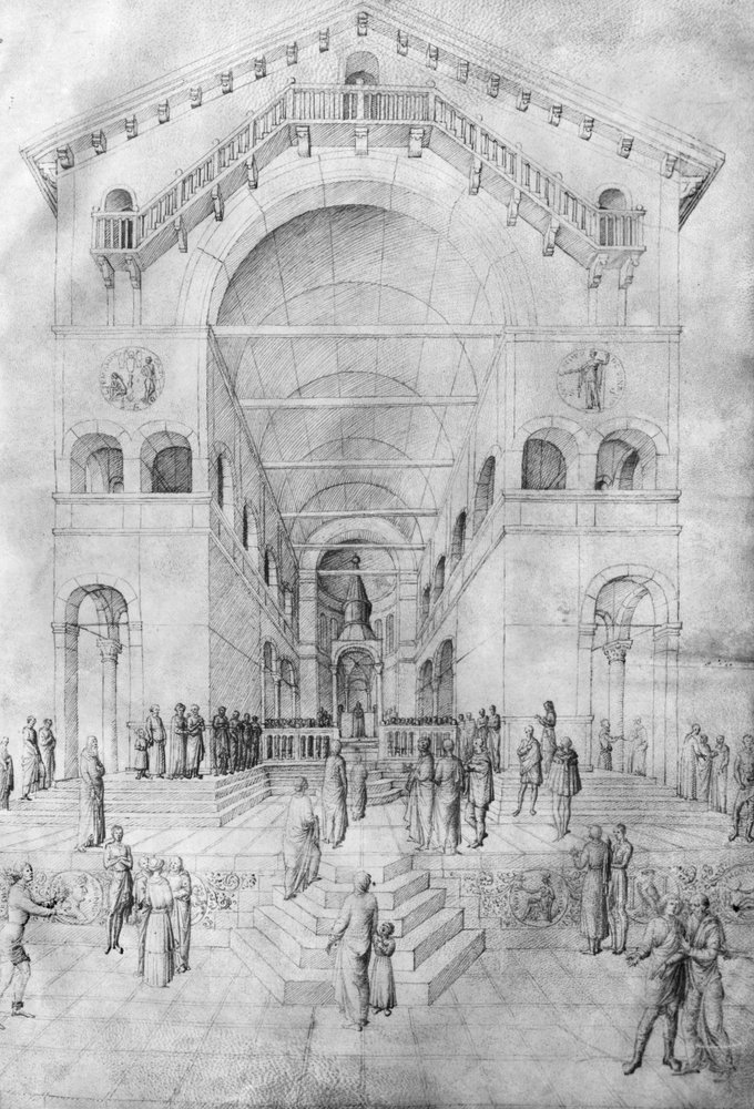 The Presentation of the Virgin in the Temple, from Jacopo Bellini's Album of Drawings